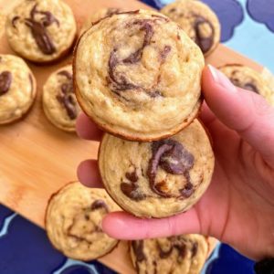 Chocolate Swirl Banana Muffins - Haley Nicole Fit