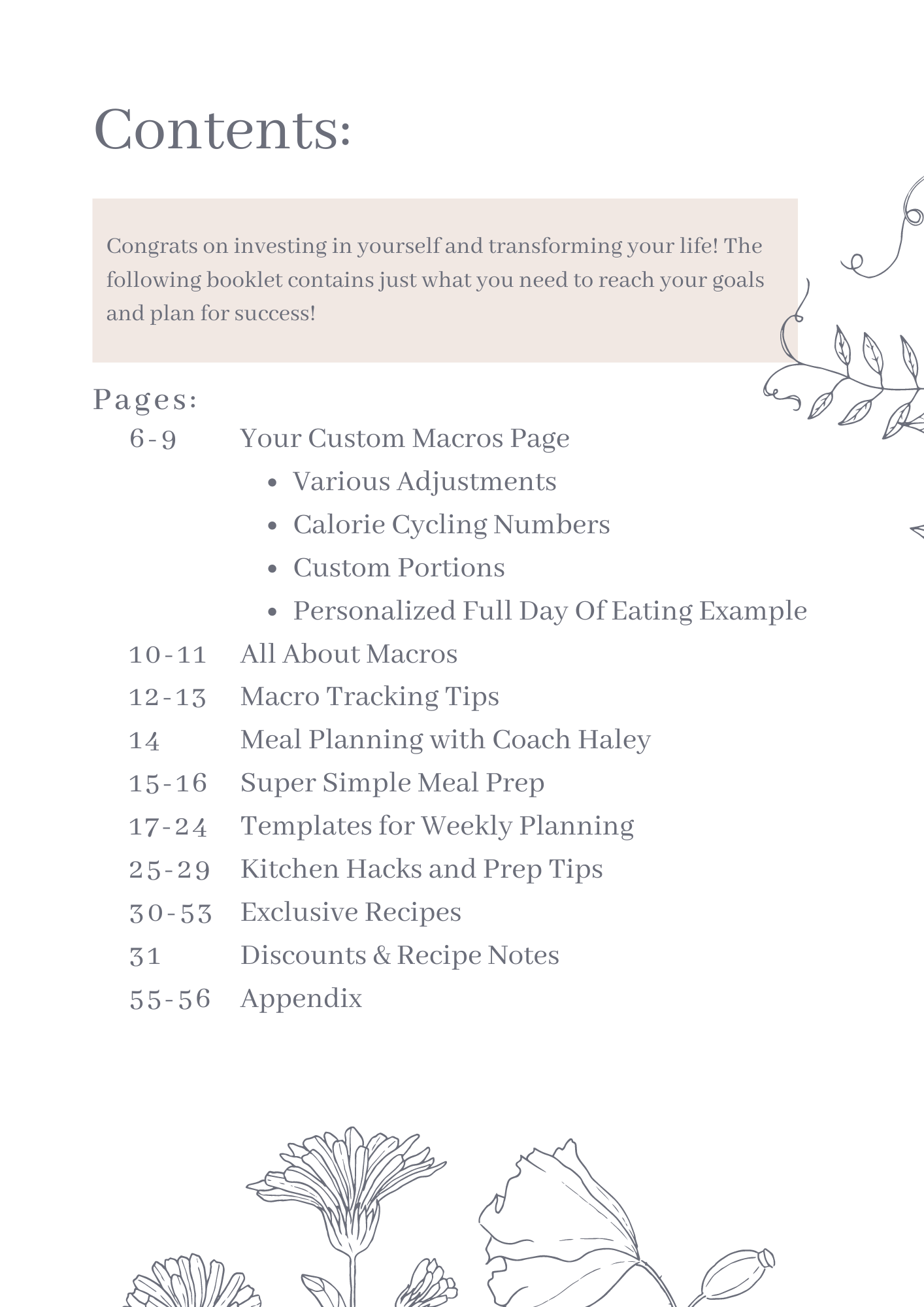 Meal Planner Guide and One-Time Macro Assessment