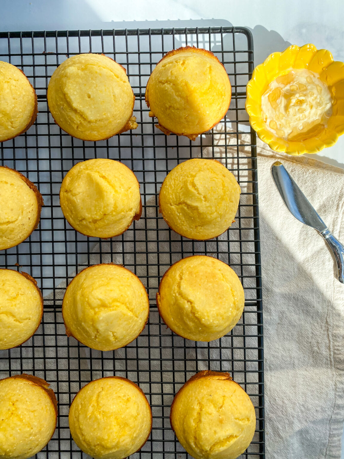 Honey Corn Muffins with Honey Butter