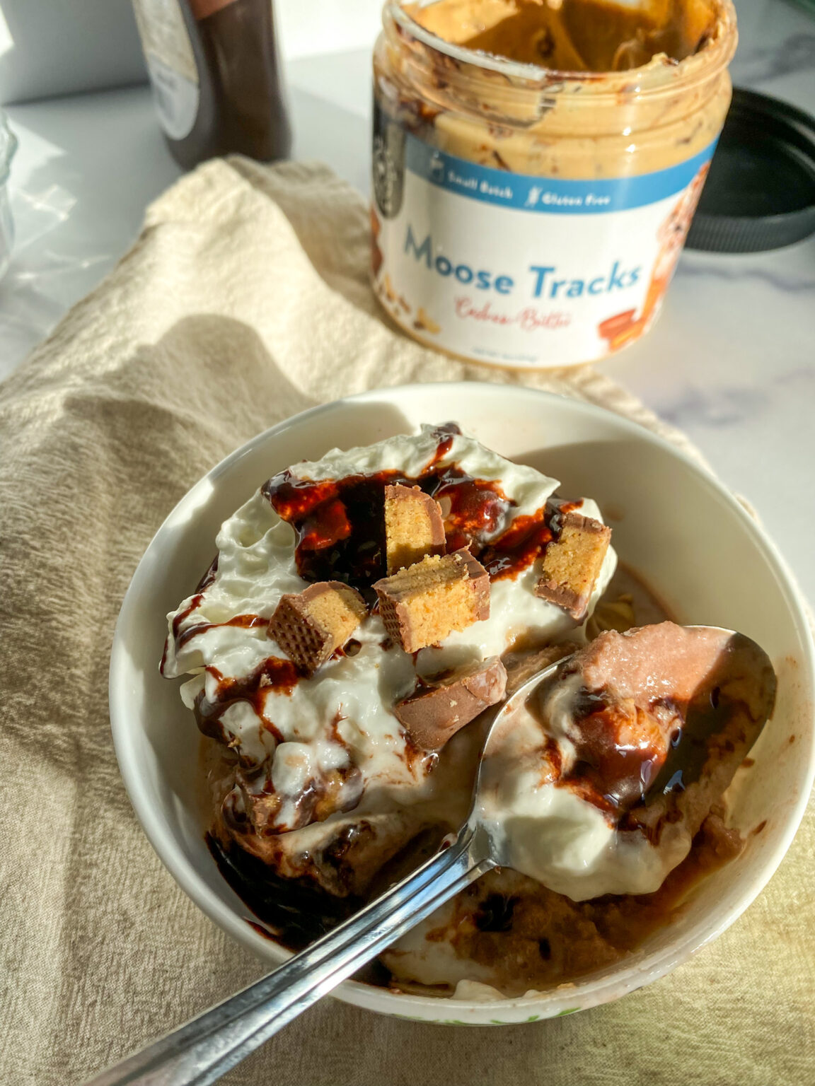 Light Moose Tracks Ice Cream (High Protein)