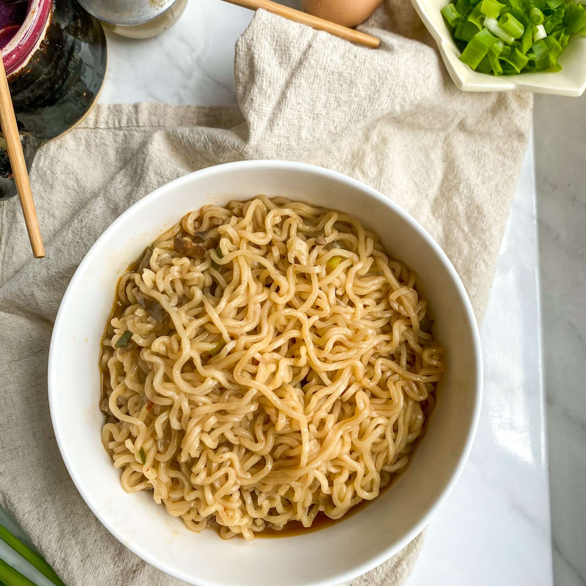 High Protein Meatball Ramen Bowl